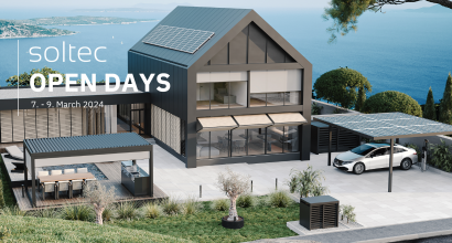 Modern dynamic façade and pergola Agava - Soltec