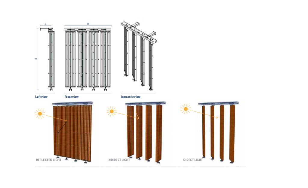 Wooden sunbreakers - Soltec